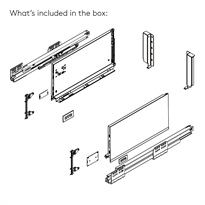 Dtc Dragon Pro 209 X 550Mm 40Kg Drawer Kit, Tilt Adjust (Matt Grey ...