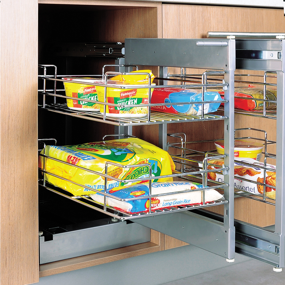 Corner Slide Panel Soft Close (Chrome) - Nikpol