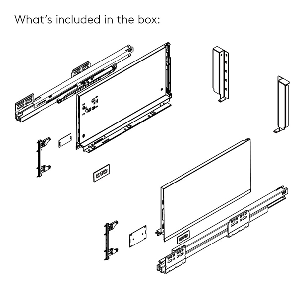 Dtc Dragon Pro 209 X 350Mm 40Kg Drawer Kit, Tilt Adjust (Matt Black ...