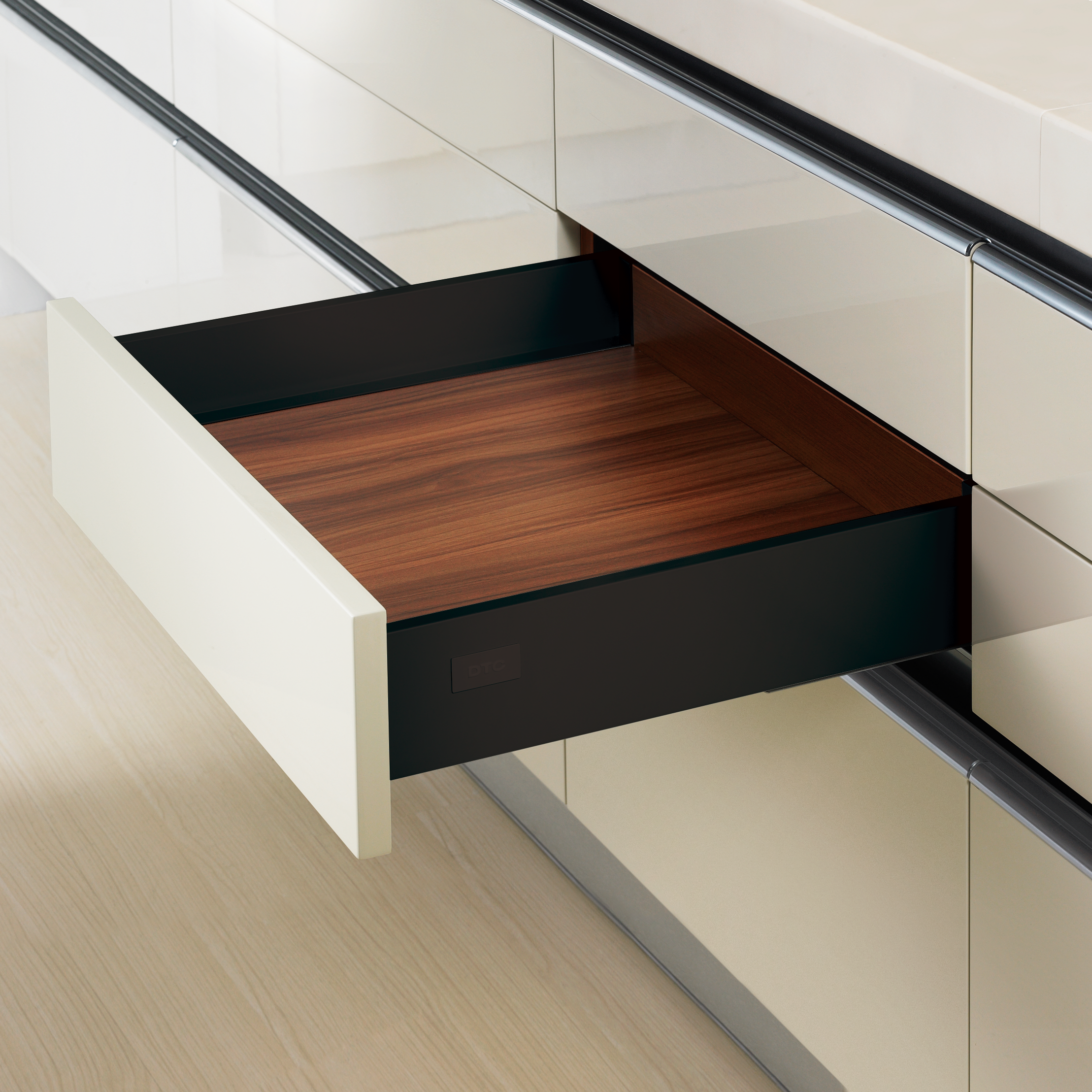 Dragon Pro 95 X 450Mm 40Kgs Drawer Kit (Matt Black) - Nikpol