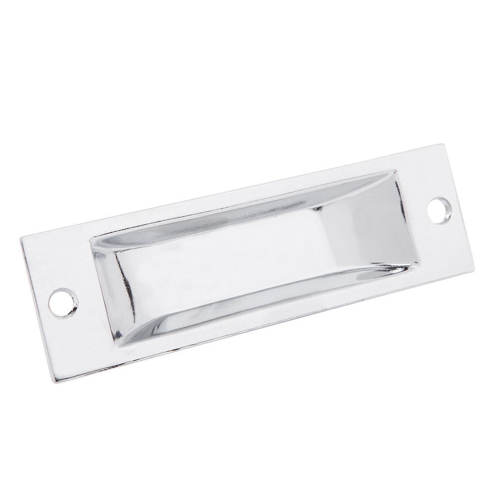 Flush Pull Rectangle Handle, 96Mm H/C (Polished Chrome) - Nikpol