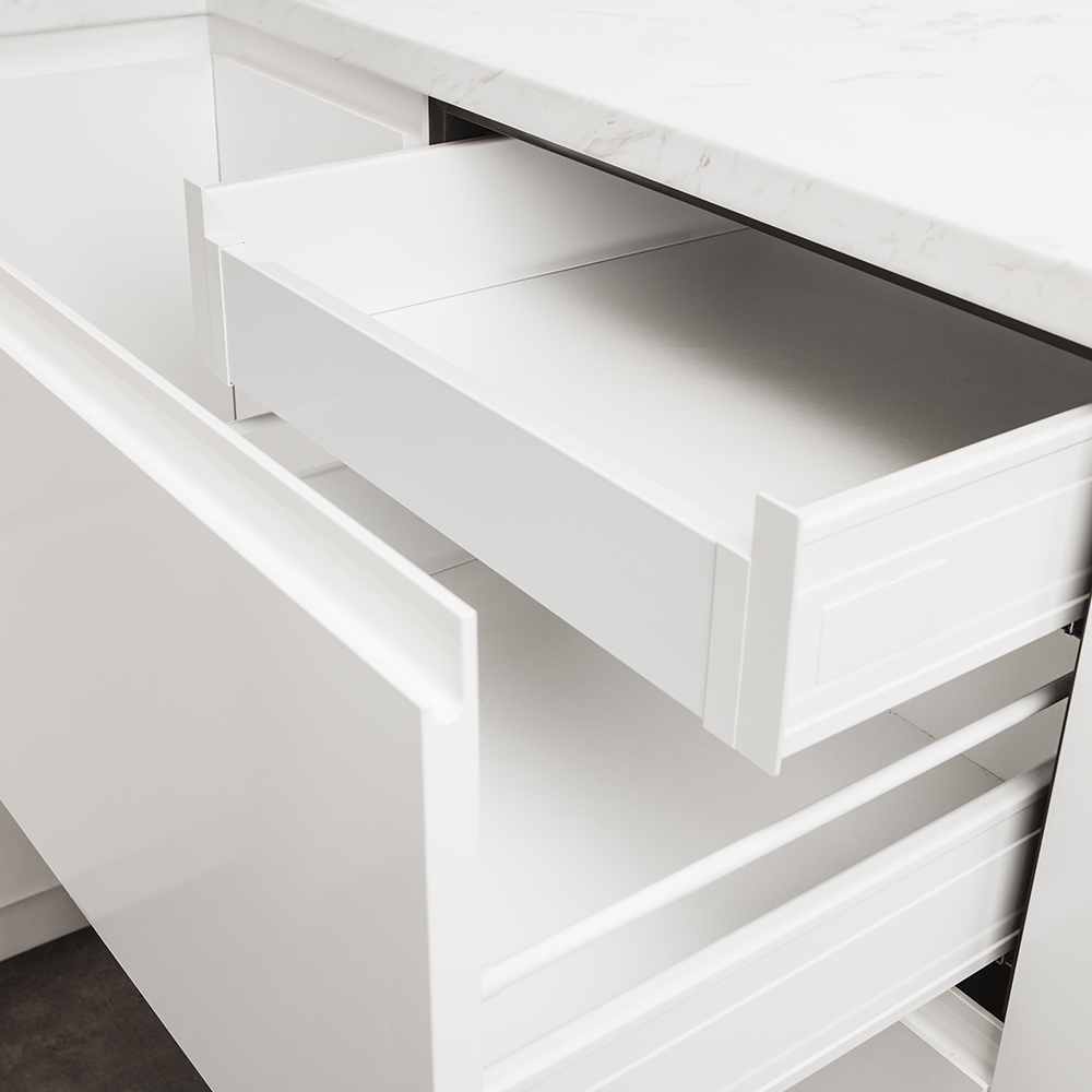 Dtc Smooth Inset Front Bracket Set H115mm Standard (White) - Nikpol